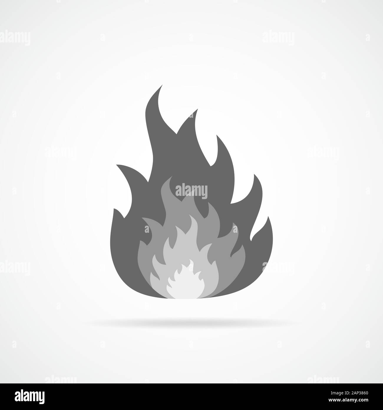Fire icon isolated. Vector illustration. Fire sign in flat design Stock ...