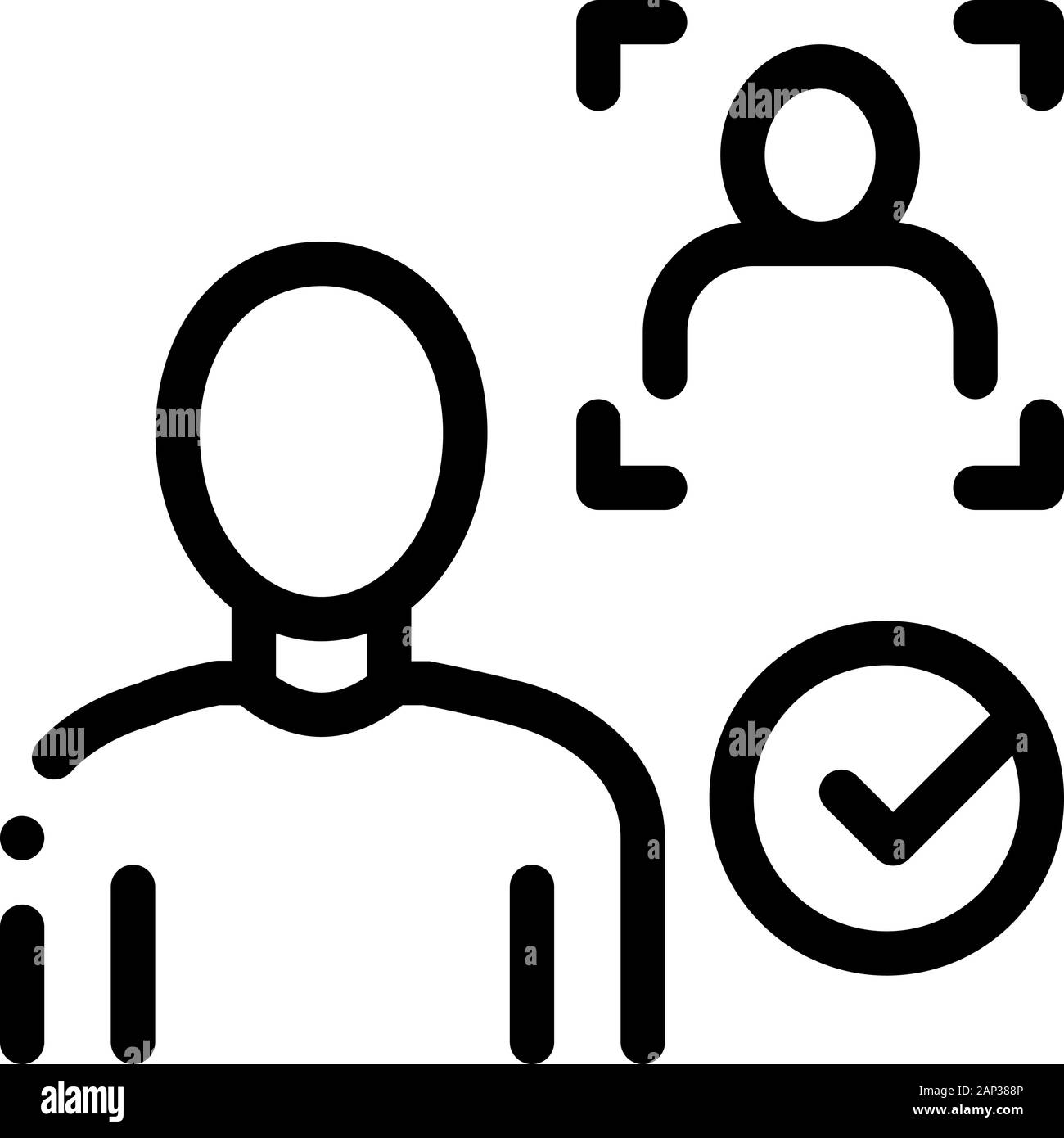 Approve Identity Icon Vector Outline Illustration Stock Vector Image ...