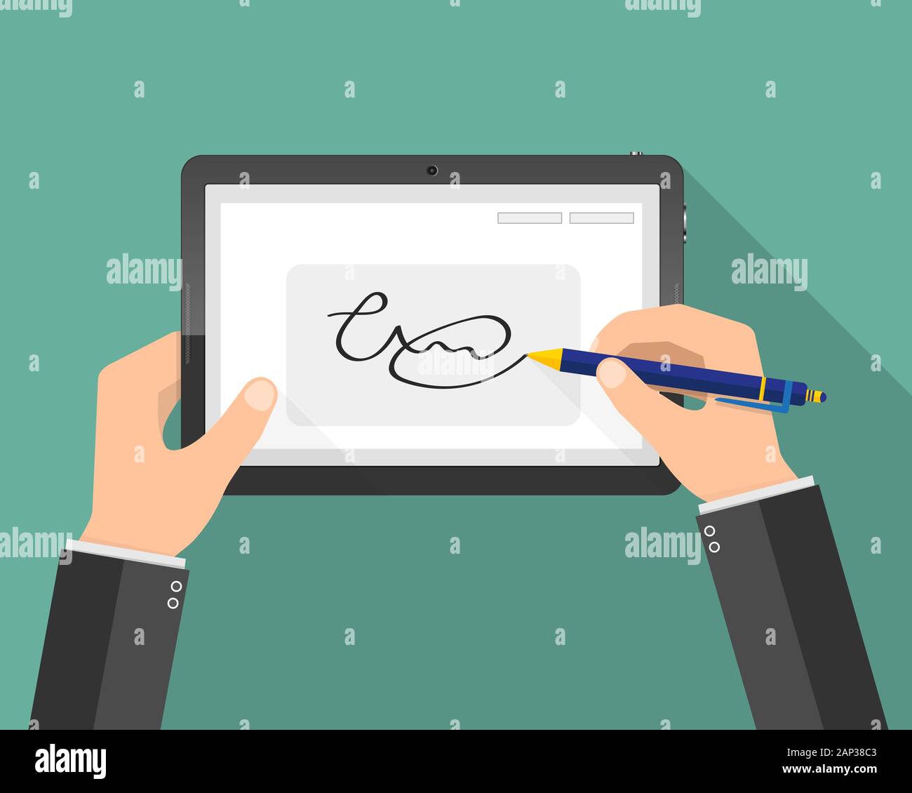 Digital signature Stock Vector Images - Alamy