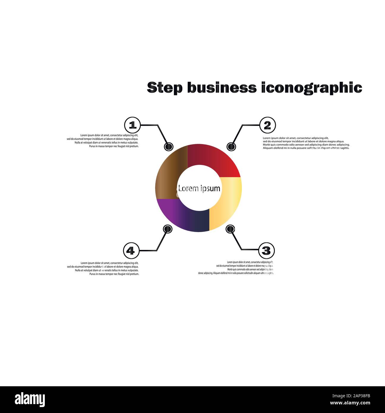 Business infographics - color gradient pie chart - statistics and ...