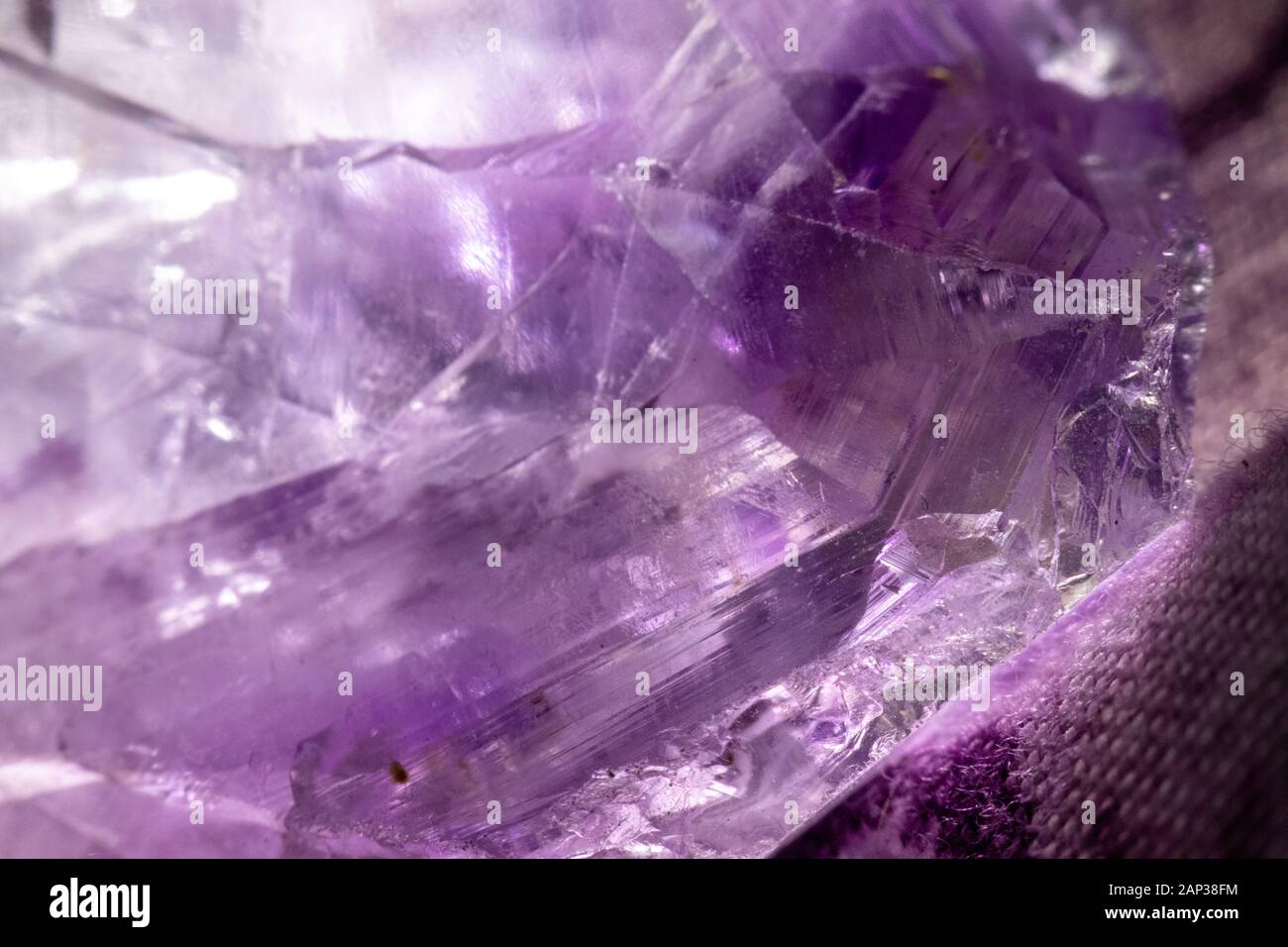 Amethyst Crystal close-up Stock Photo - Alamy
