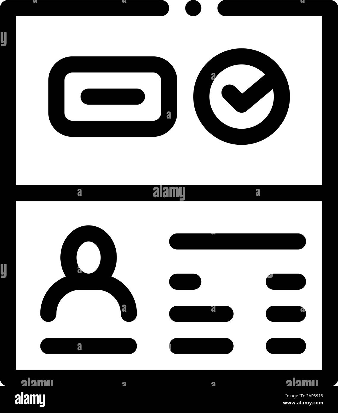 Passport Access Icon Vector Outline Illustration Stock Vector Image ...