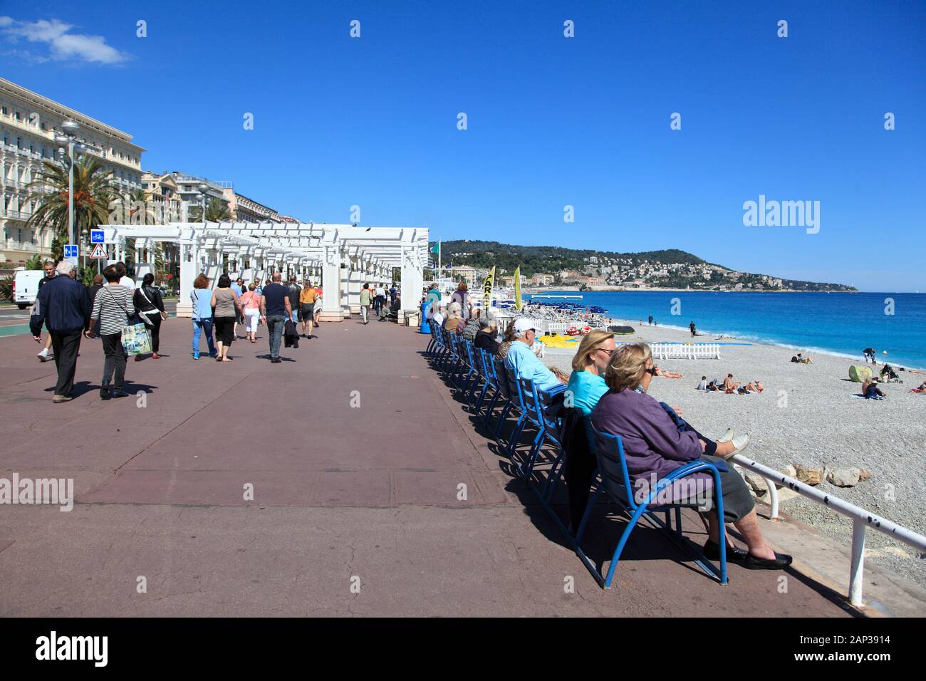Promenade des Anglais, Nice, Cote d'Azur, French Riviera, France ...