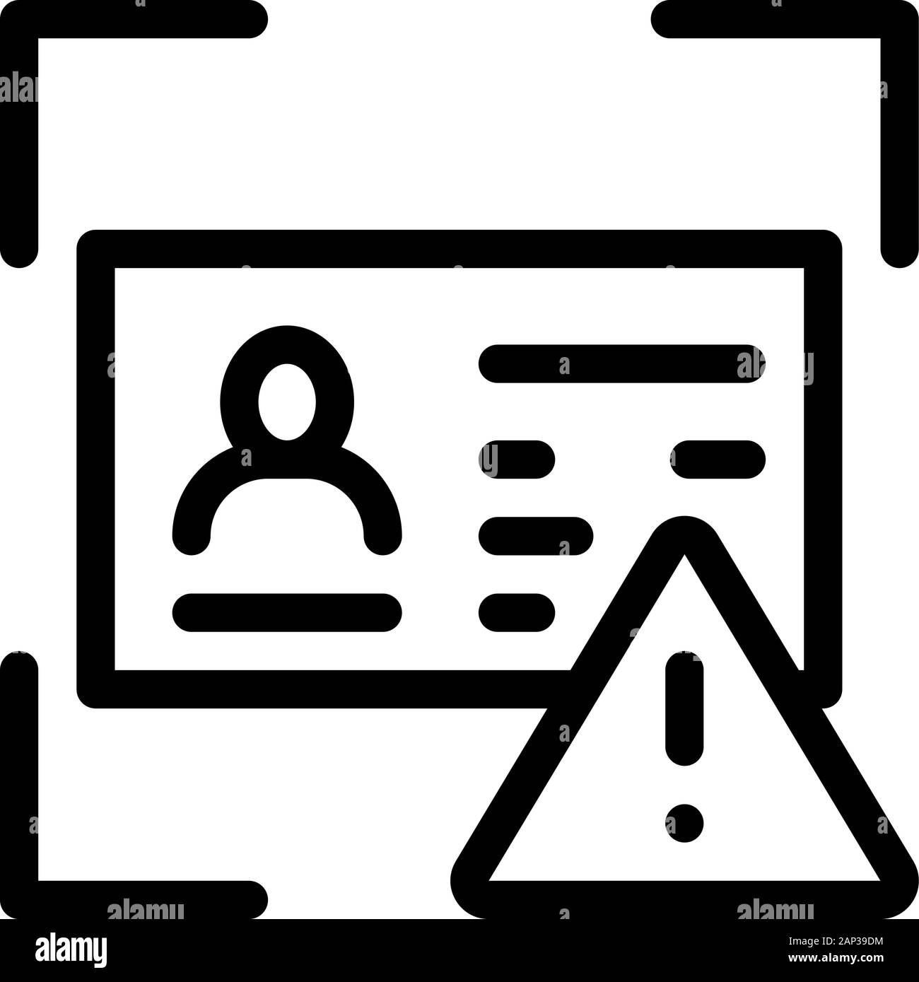 Fake Document Icon Vector Outline Illustration Stock Vector Image & Art ...