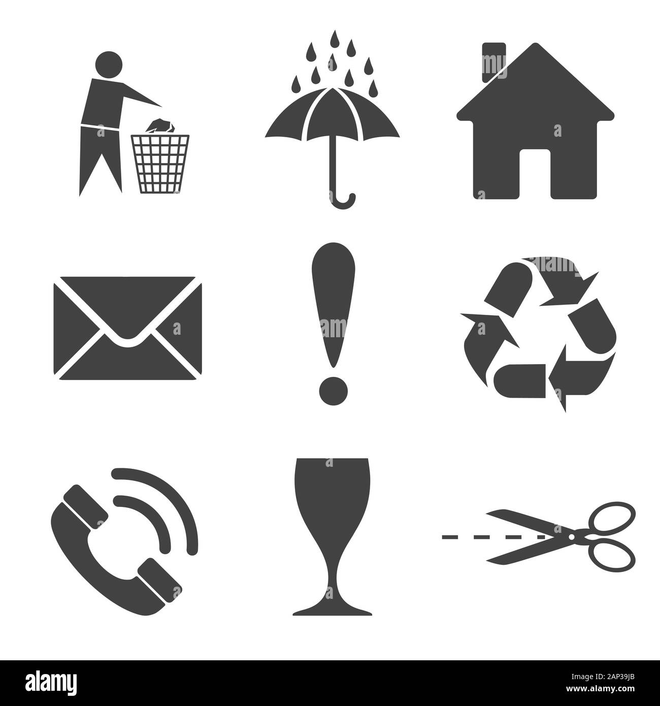 Cargo symbols in flat design. Vector illustration. Cargo packaging ...