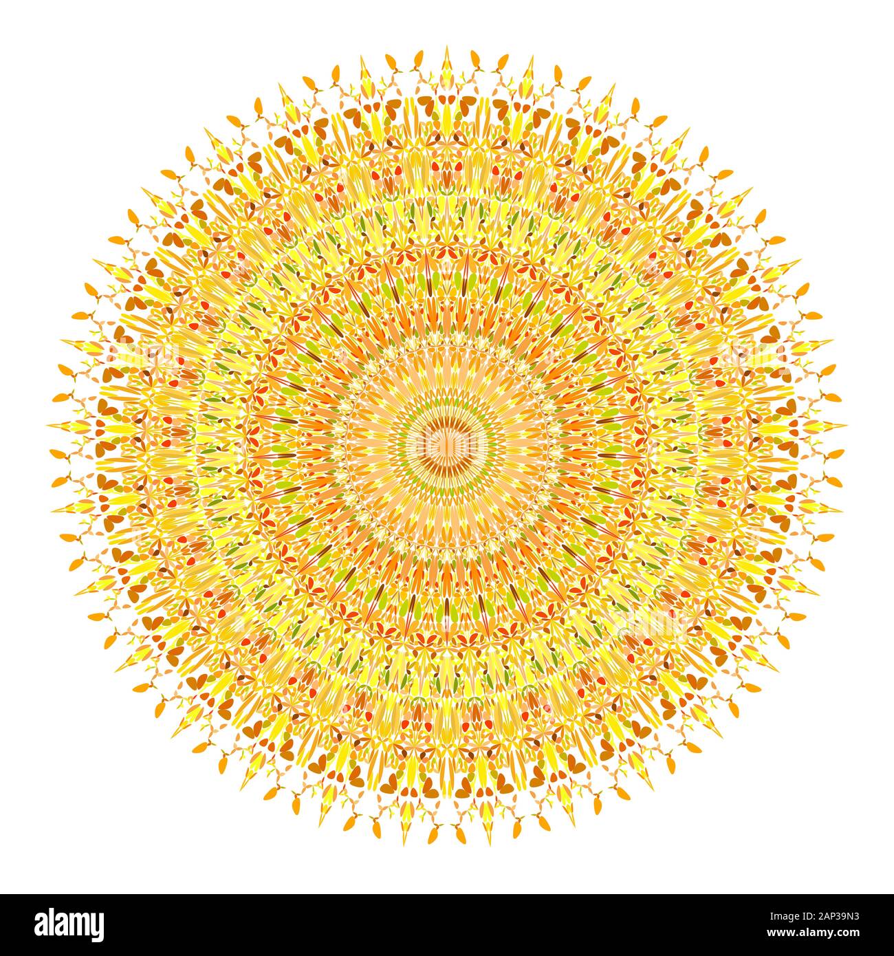 Colorful flower mandala ornament - circular abstract vecor design ...