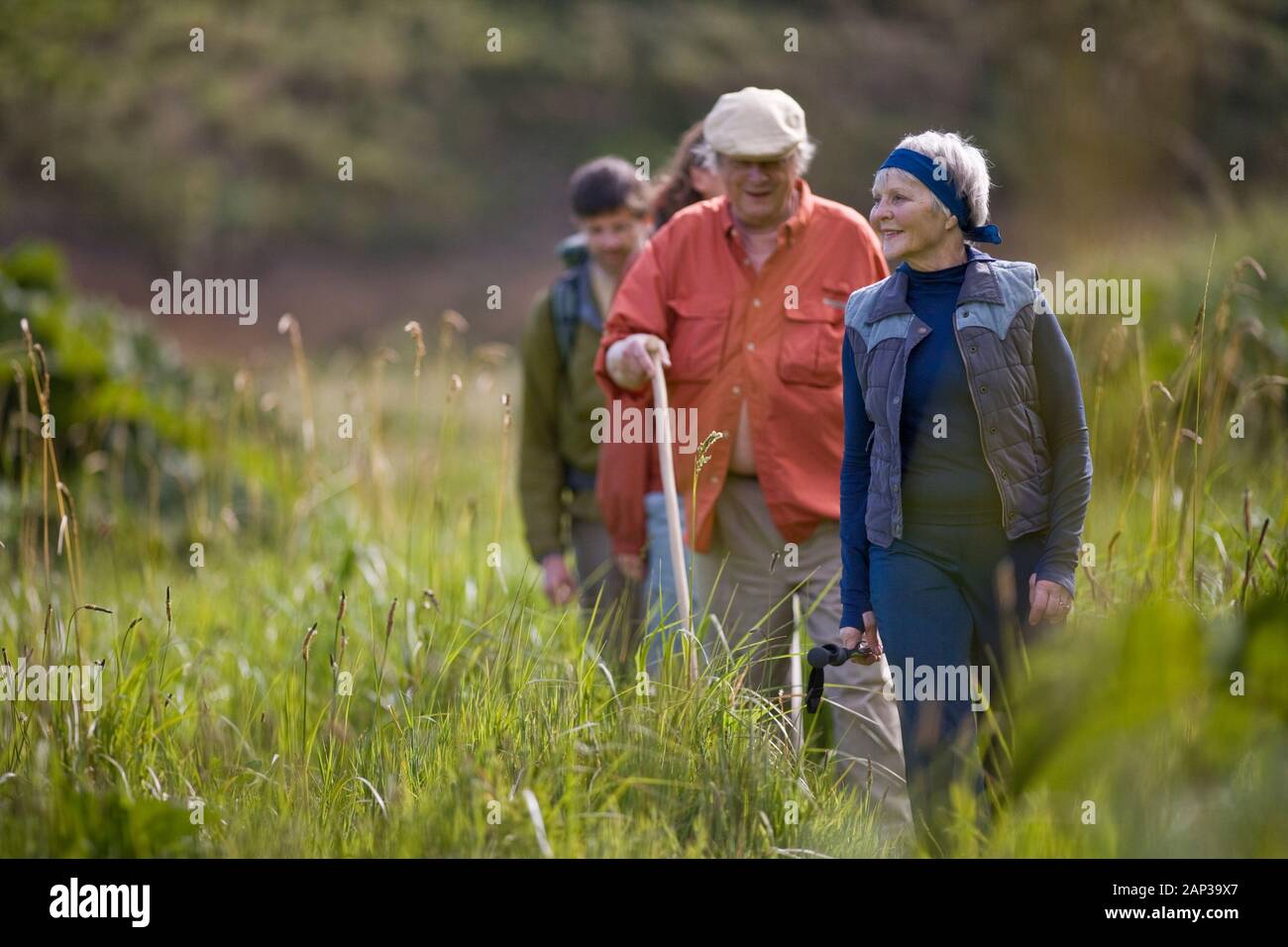 Woman walking through tall grass hi-res stock photography and images ...