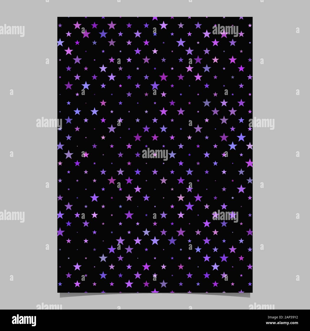 Pentagram star pattern poster design - vector document background ...