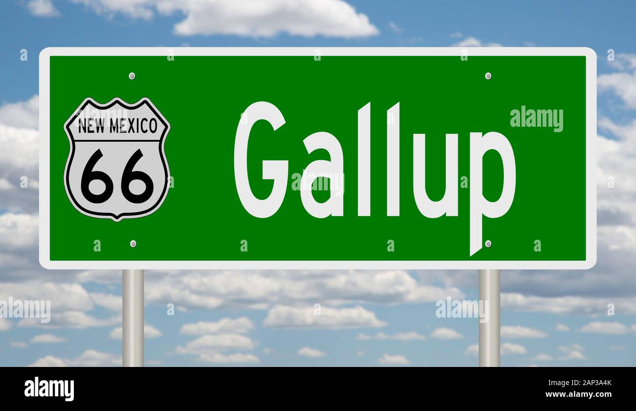 Route 66 road sign gallup hi-res stock photography and images - Alamy