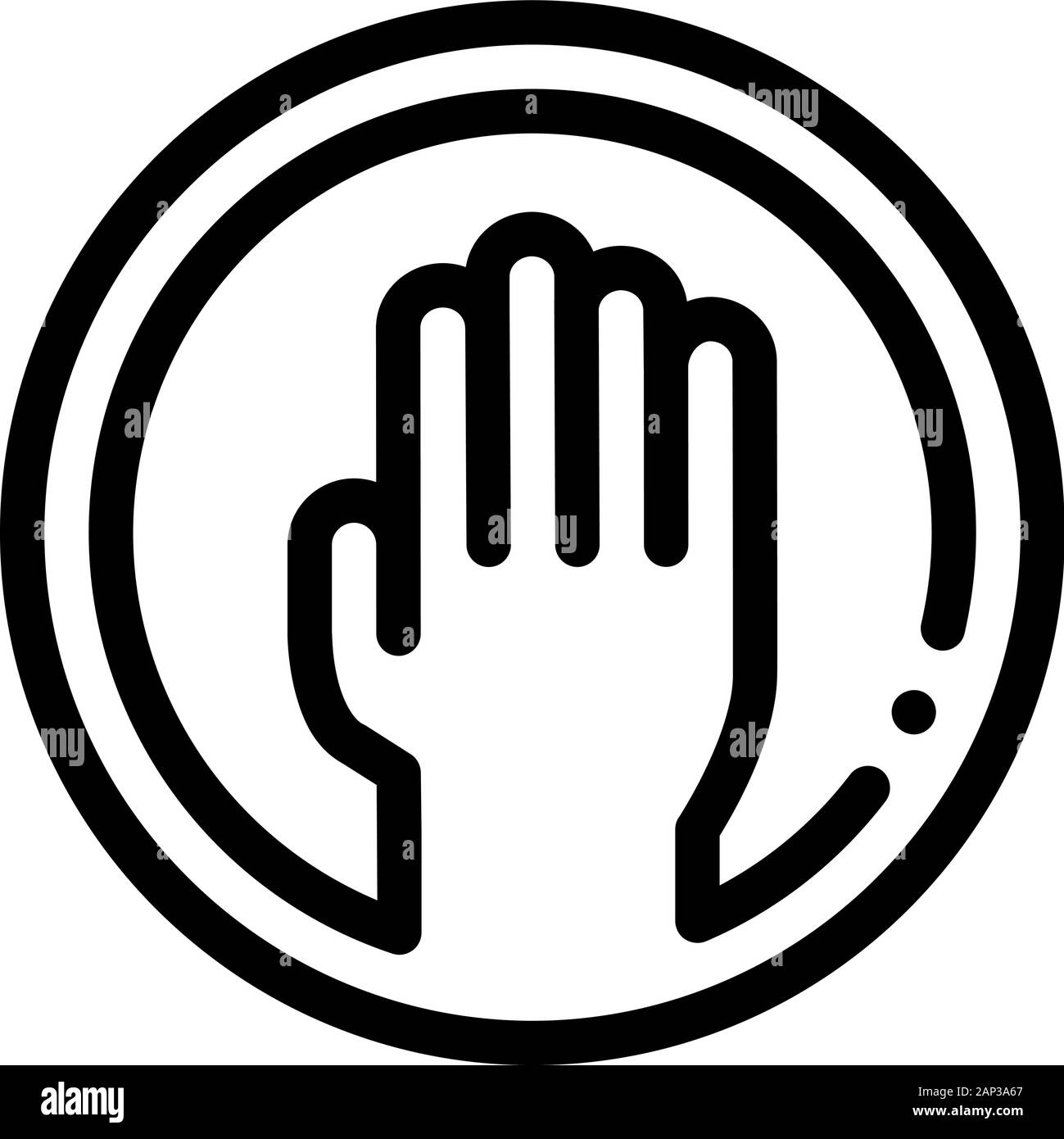 Hand Round Frame Icon Vector Outline Illustration Stock Vector Image ...