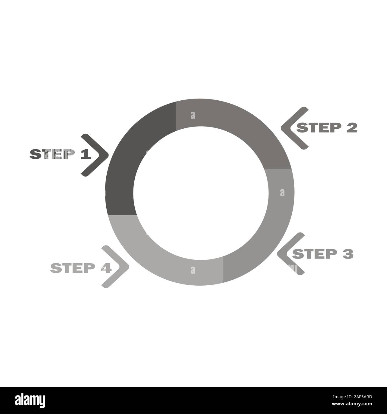 Four-part circular gradient business chart infographics Stock Vector ...