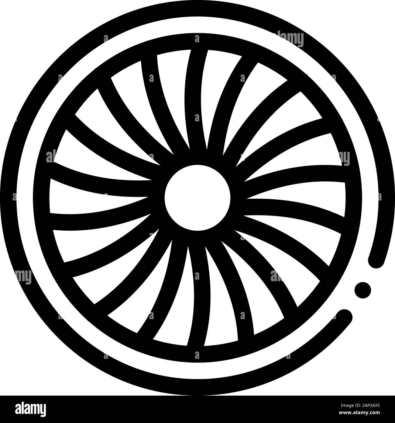 Turbine Engine Icon Vector Outline Illustration Stock Vector Image ...