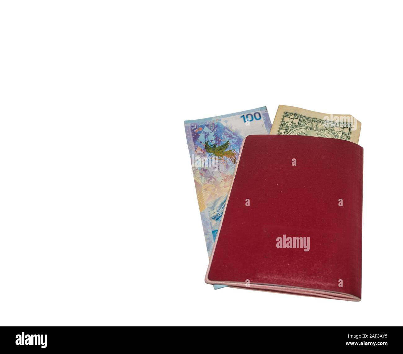 Red passport with money Stock Photo - Alamy
