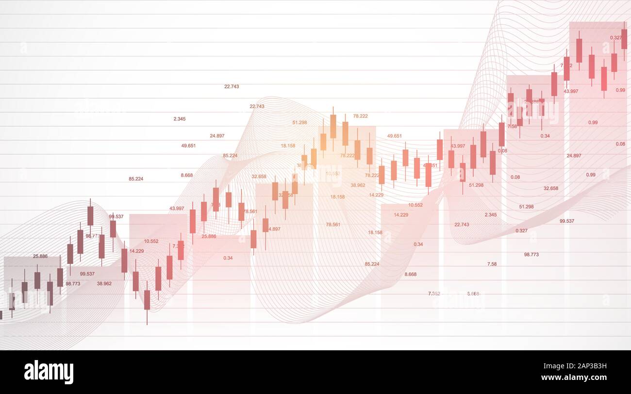 Stock market graph or forex trading chart for business and financial ...
