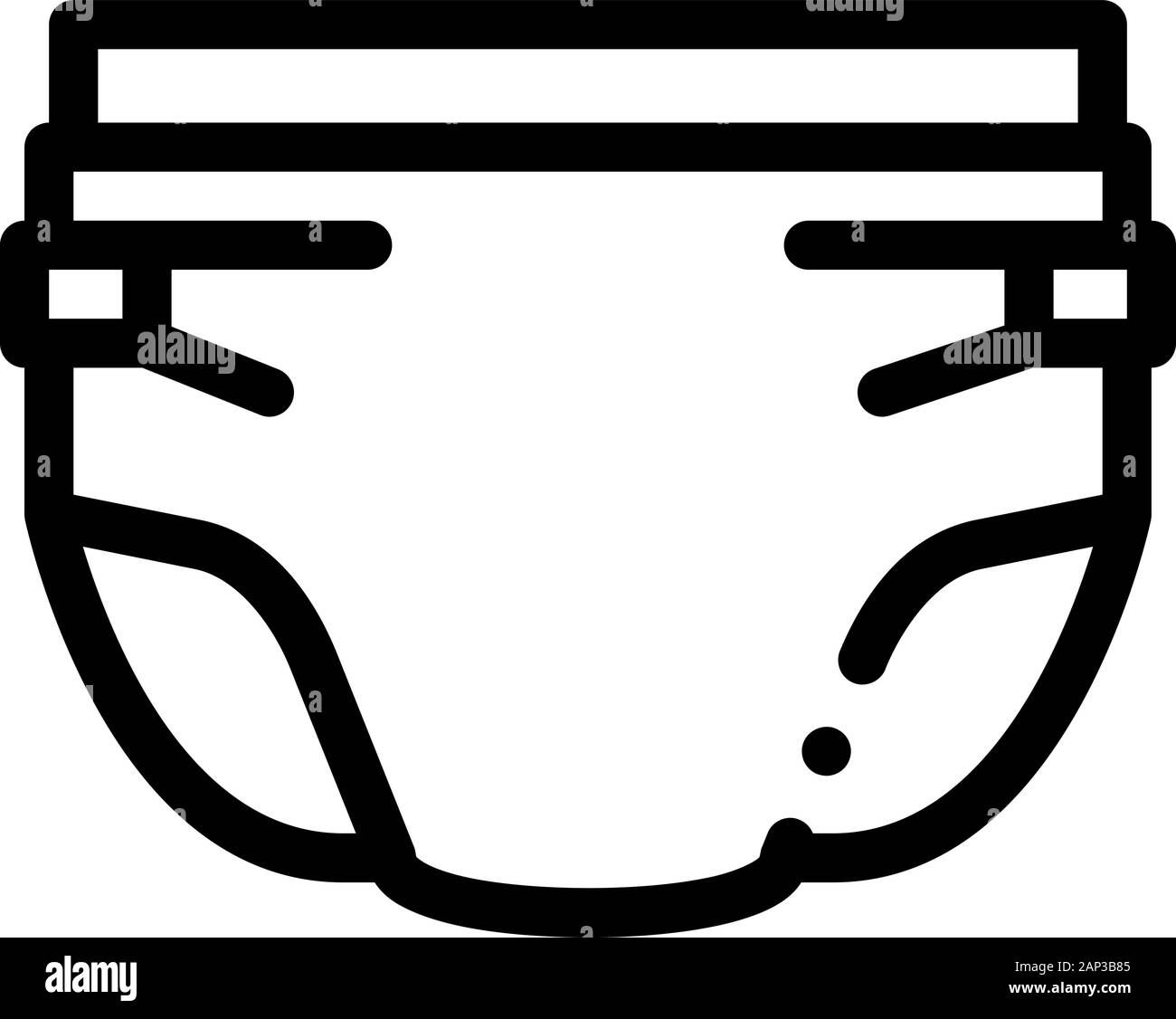 Baby Diaper Icon Vector Outline Illustration Stock Vector Image & Art ...