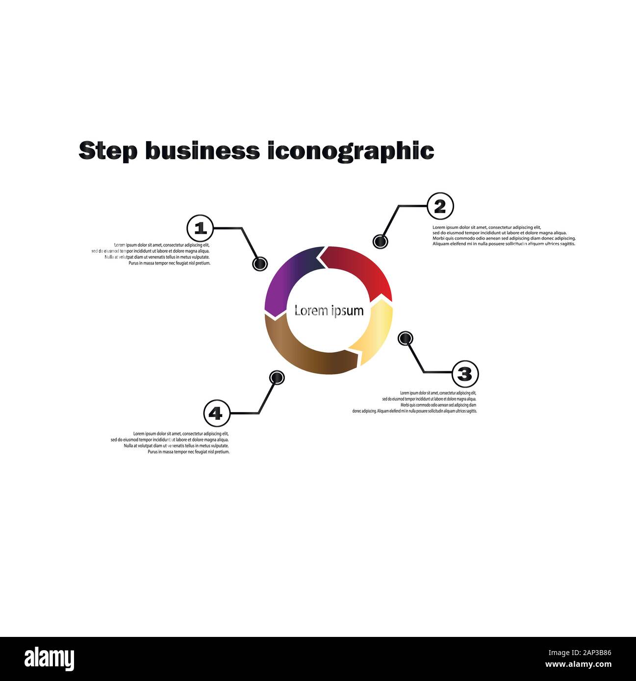 Business infographics - color gradient pie chart - statistics and ...