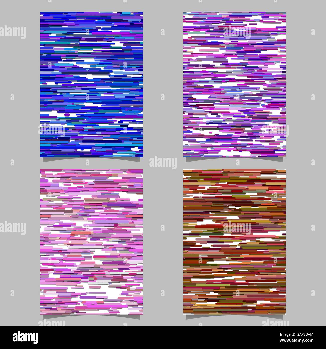 Horizontal line design background brochure template set - abstract ...