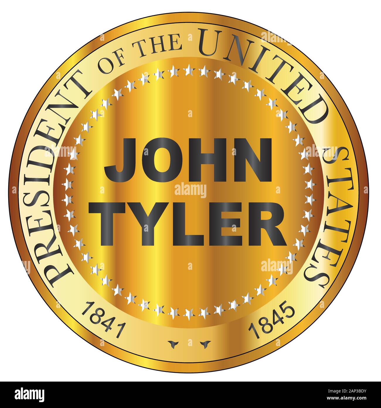 John tyler Stock Vector Images - Alamy