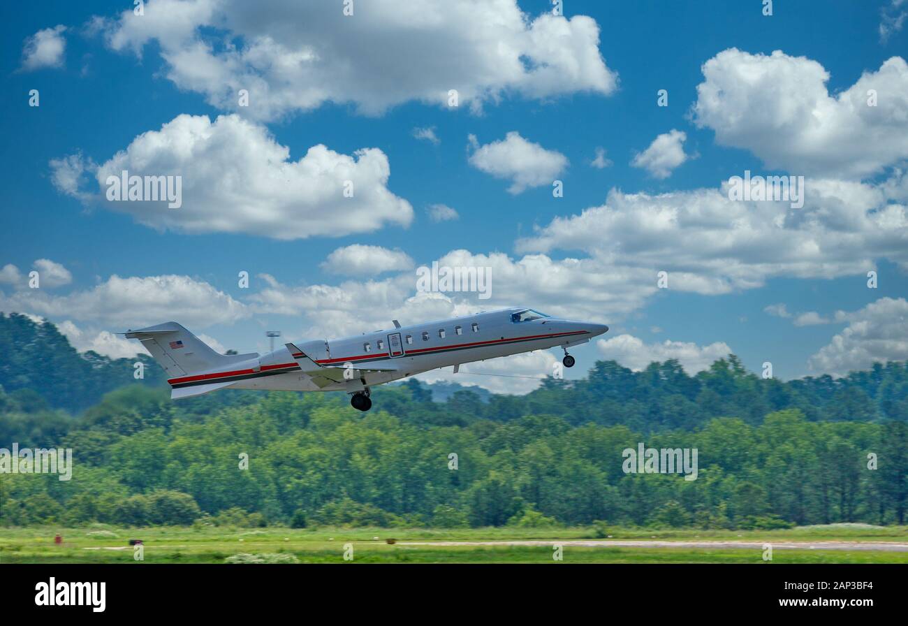 Private Jet Lifting Off Stock Photo - Alamy
