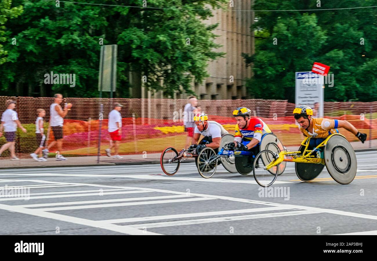 Three Wheelchair Racers Stock Photo - Alamy