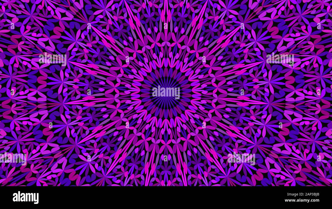 Purple botanical garden mandala background design - abstract ...