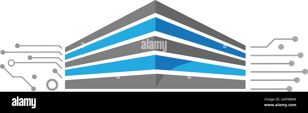 circuit and building, vector graphic design element Stock Vector Image ...