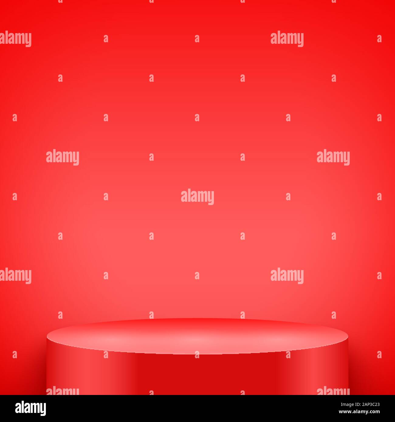 Round red stage podium Stock Vector Images - Alamy