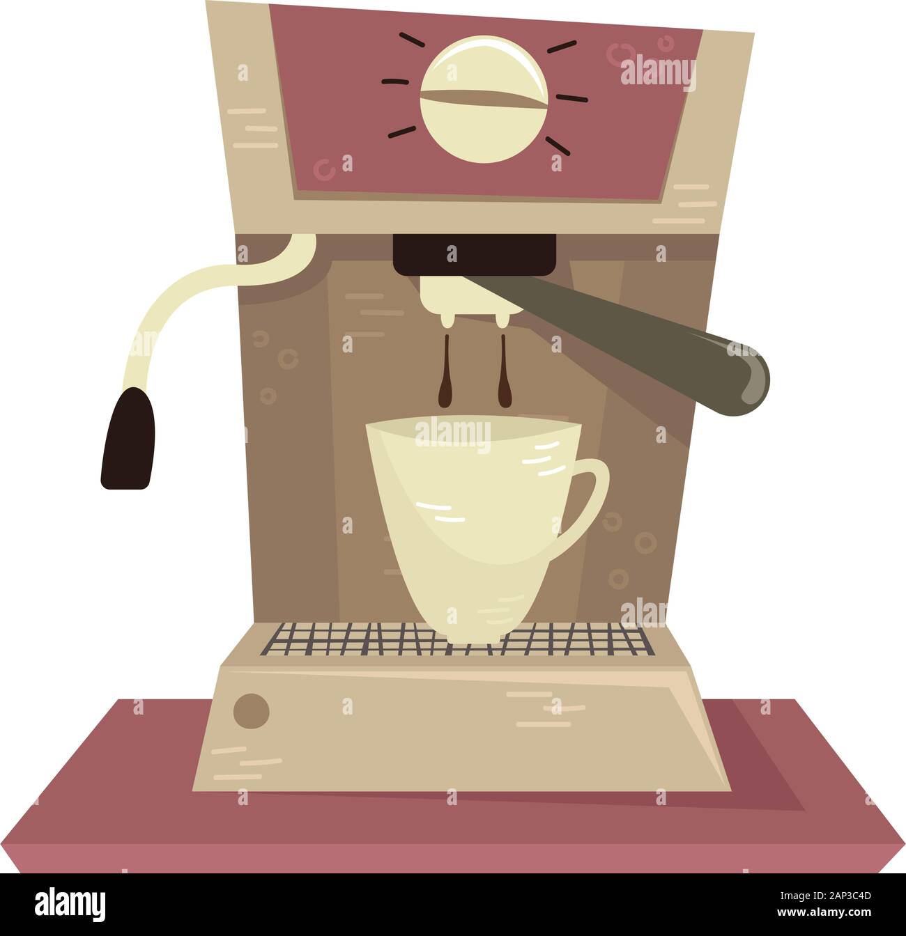 Flat vector coffee machine. Alternative methods of brewing coffee. Coffee culture Stock Vector ...