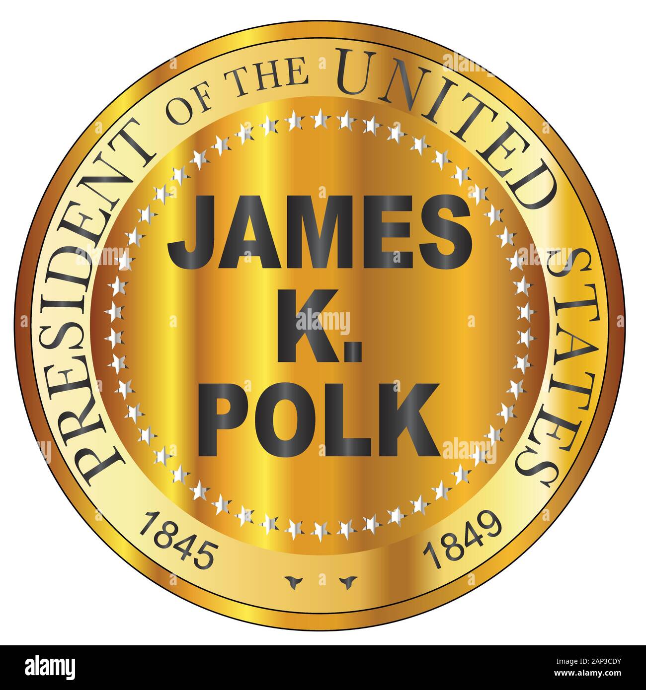 James k polk Stock Vector Images - Alamy