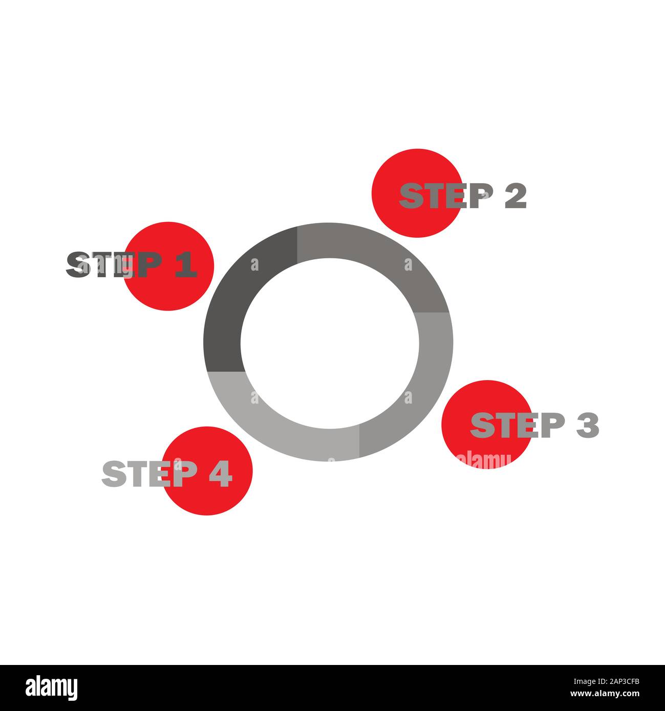 Four-dimensional business pie chart, infographics. Analysis and ...