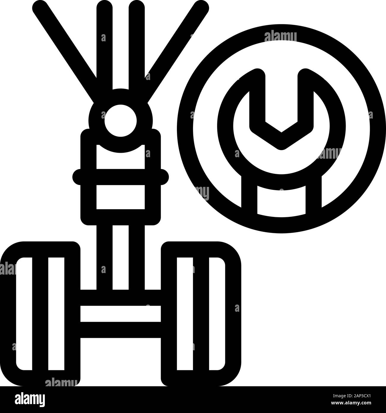 Chassis Wrench Icon Vector Outline Illustration Stock Vector Image ...