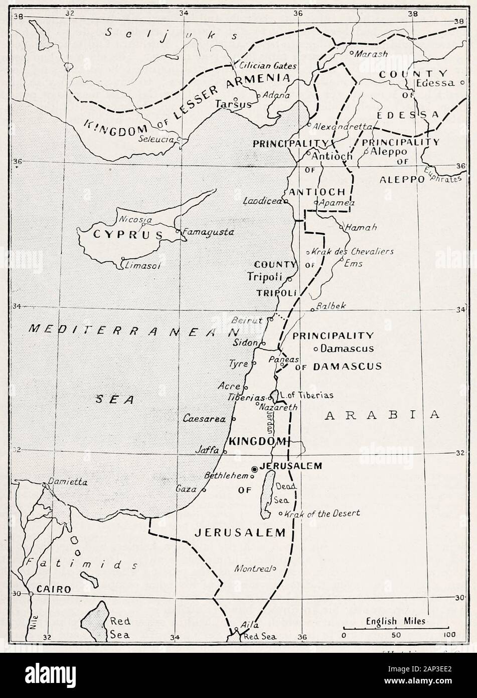 Latin States of the Crusaders Stock Photo - Alamy