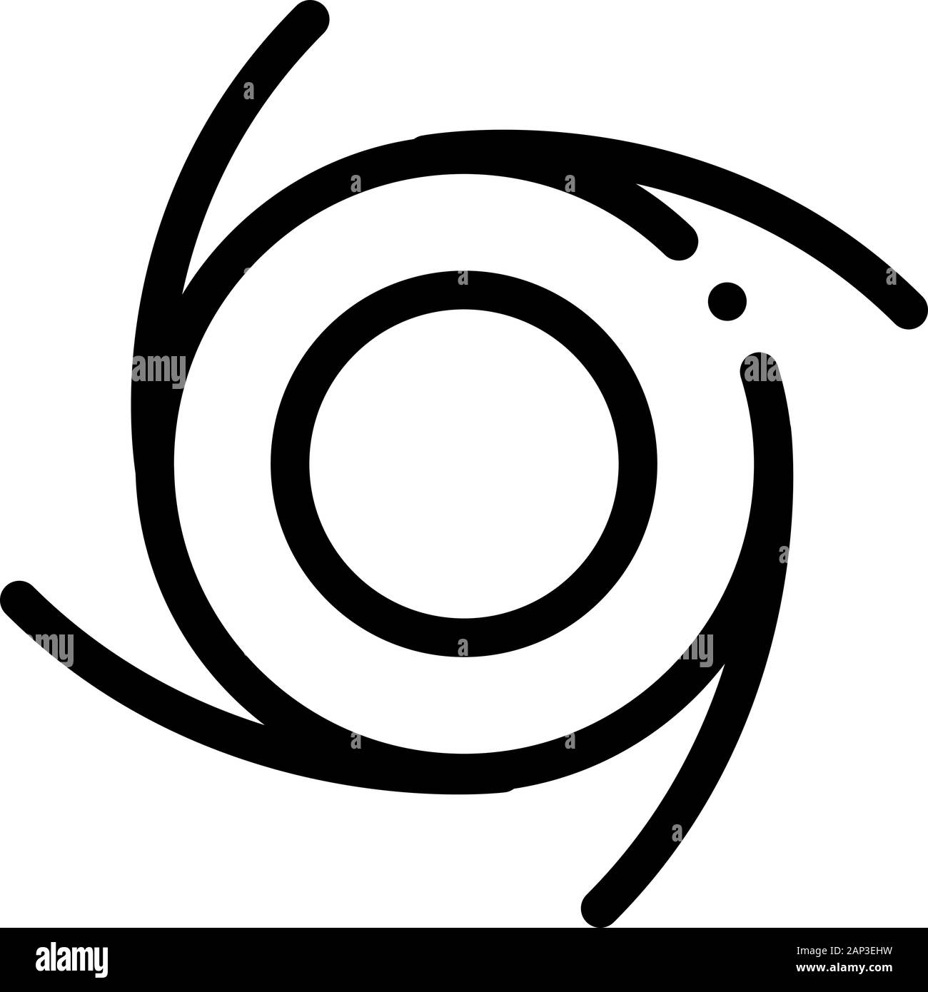 Cyclone Tornado Icon Vector Outline Illustration Stock Vector Image ...