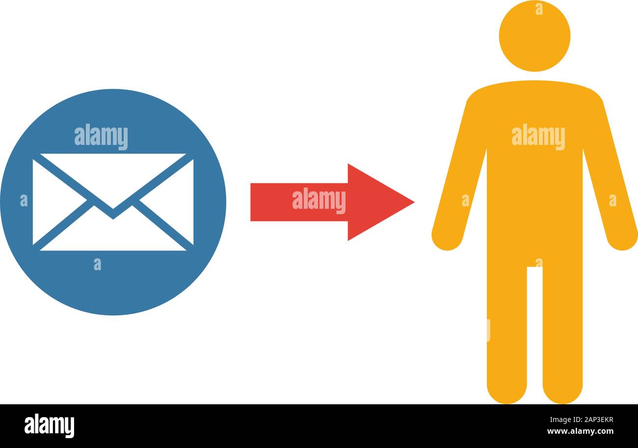 Direct Message icon. Flat creative element from advertising icons ...