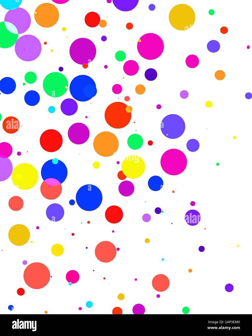 Multicolored polka dots on a white background Stock Vector Image & Art ...