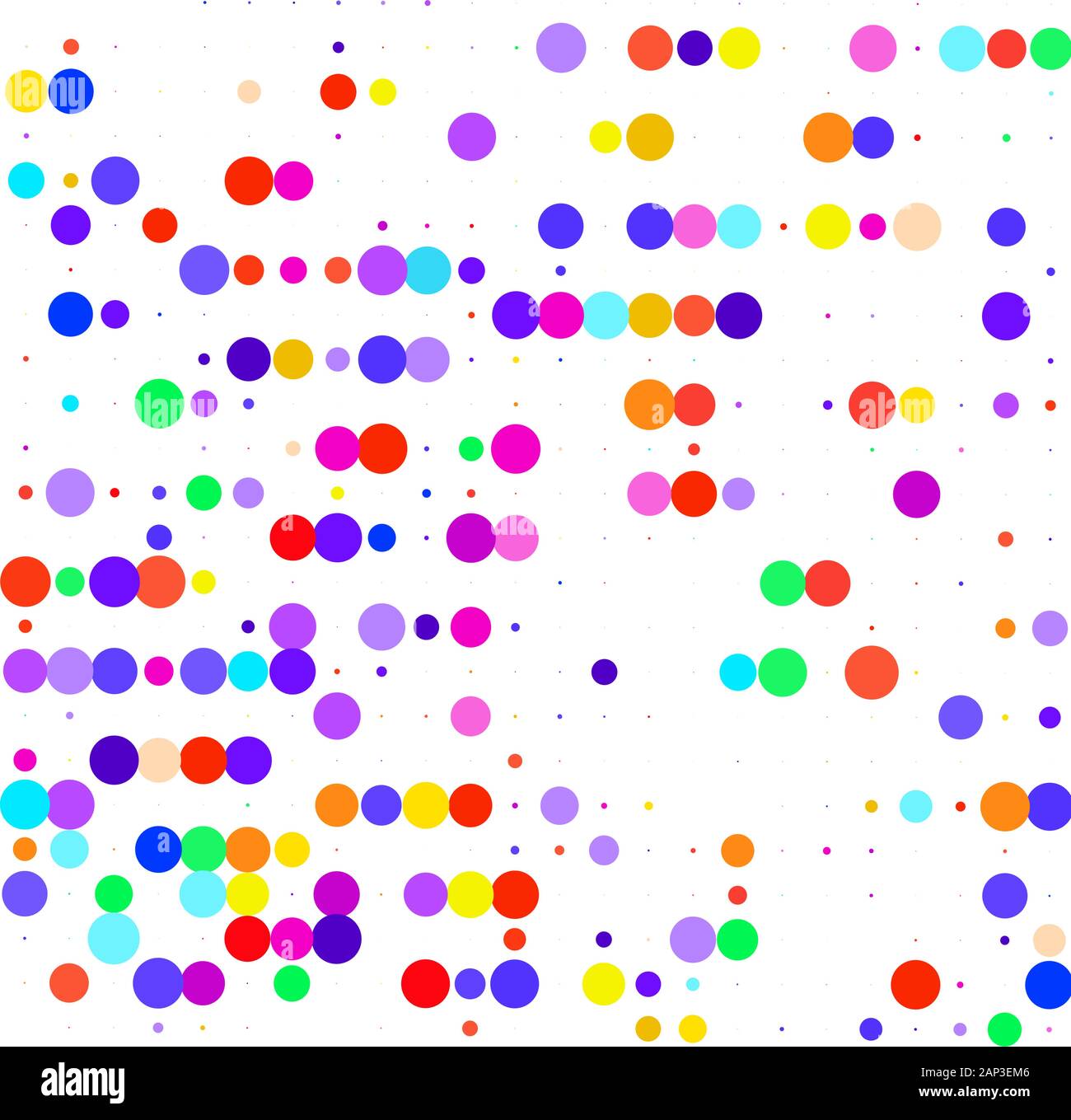 Multicolored polka dots on a white background Stock Vector Image & Art ...