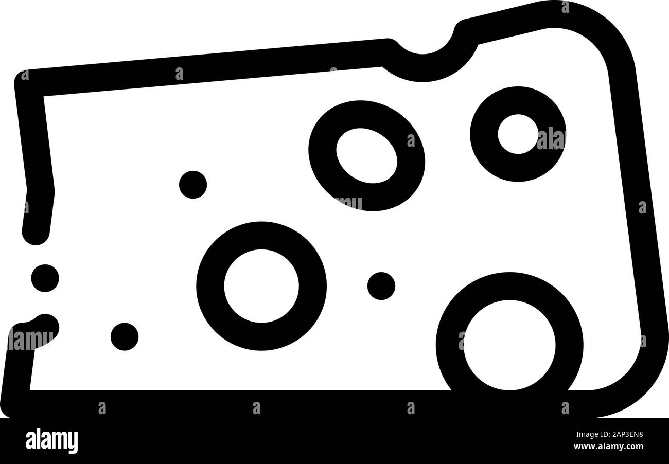 Piece Cheese Icon Vector Outline Illustration Stock Vector Image & Art ...