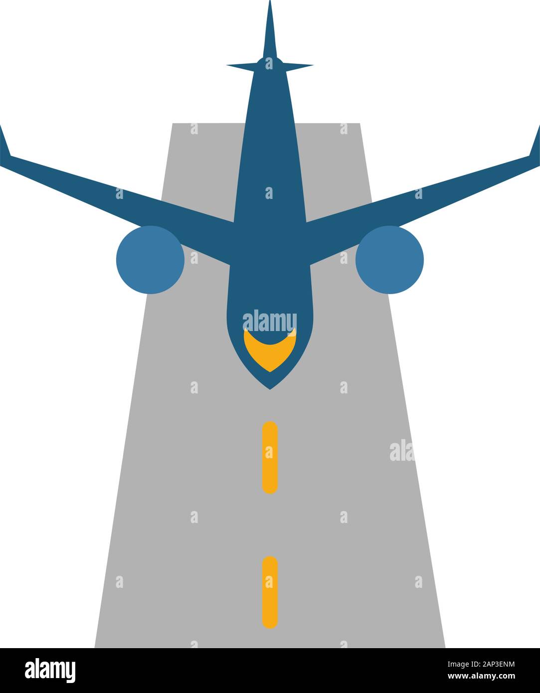 Runway icon. Flat creative element from airport icons collection ...