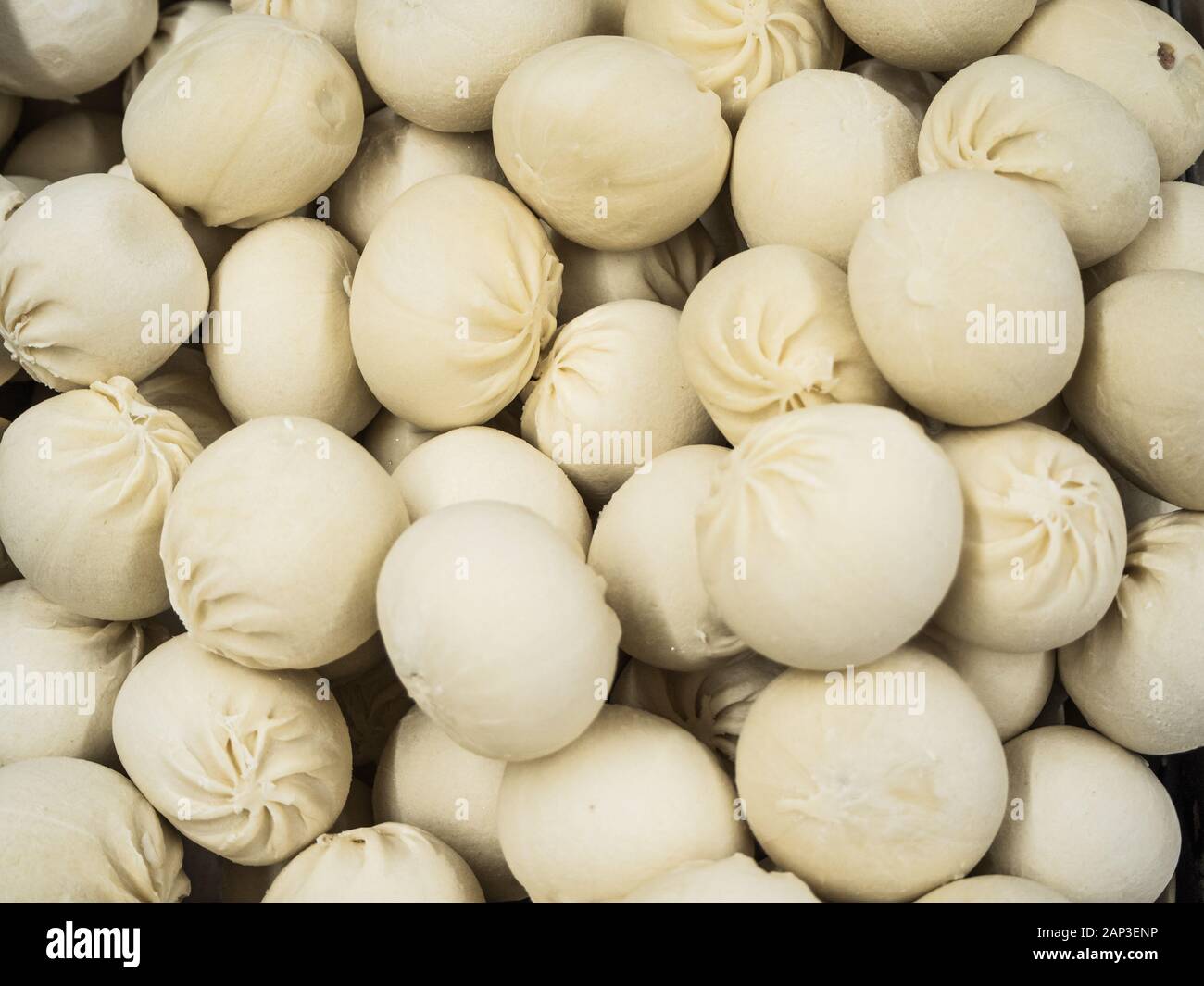 Frozen khinkali in the freezer Stock Photo - Alamy