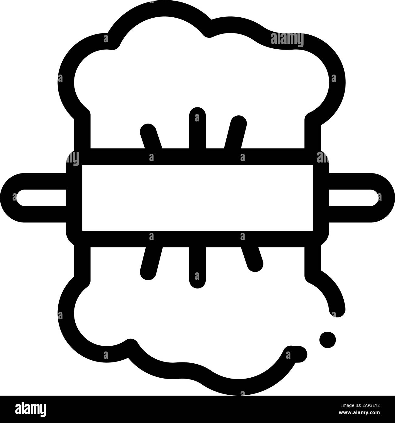 Rolling Dough Icon Vector Outline Illustration Stock Vector Image & Art ...