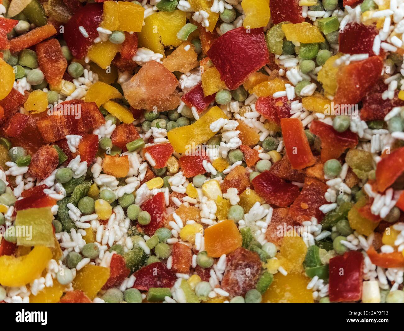 Frozen Hawaiian Vegetable Mix in Refrigerator Stock Photo - Alamy