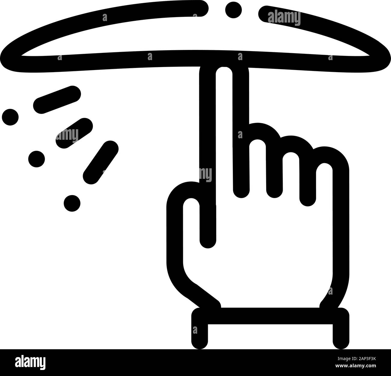 Twist Dough Hand Icon Vector Outline Illustration Stock Vector Image ...