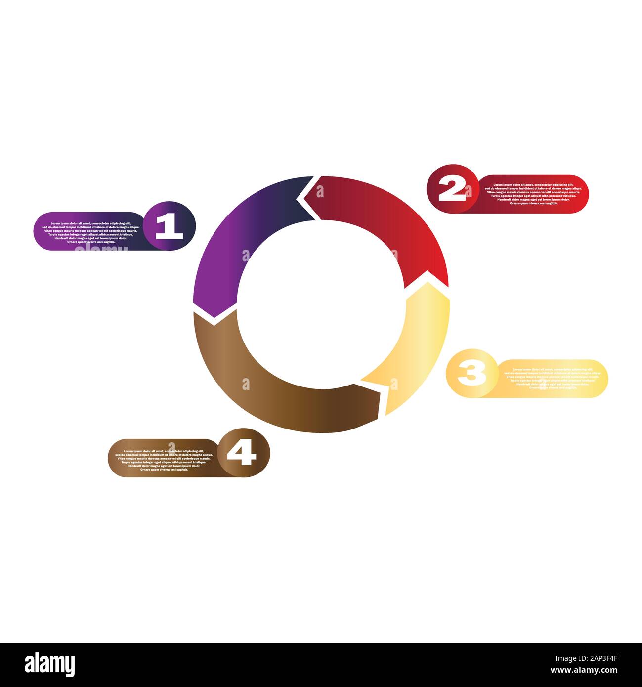 Business Infographics - Color Gradient Pie Chart - Statistics and ...