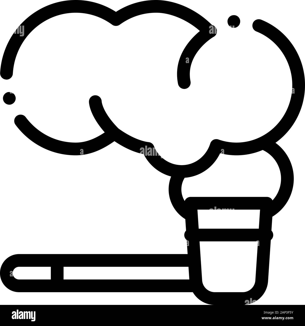 Smoking Pipe Icon Vector Outline Illustration Stock Vector Image & Art ...