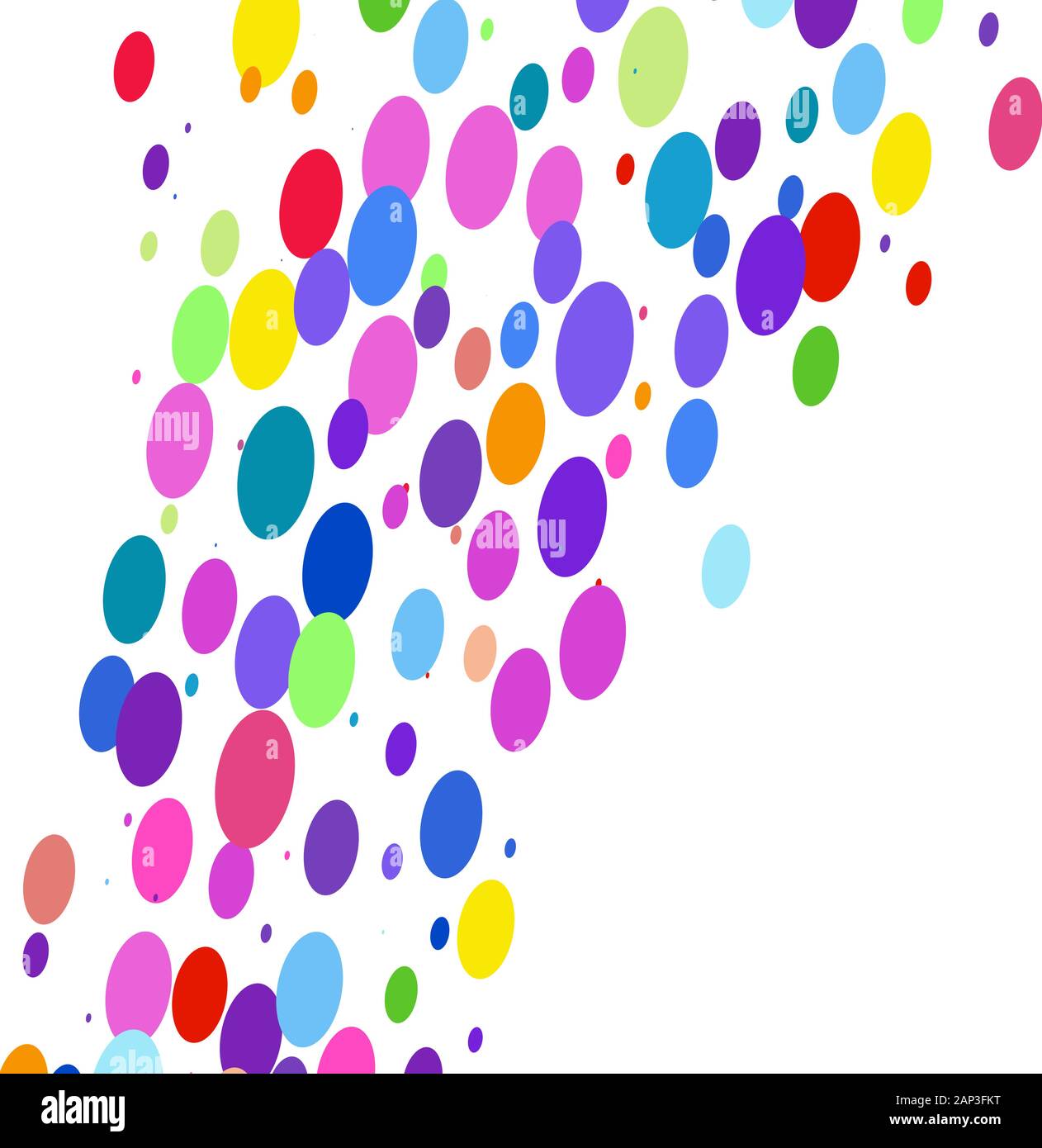 Multicolored polka dots on a white background Stock Vector Image & Art ...