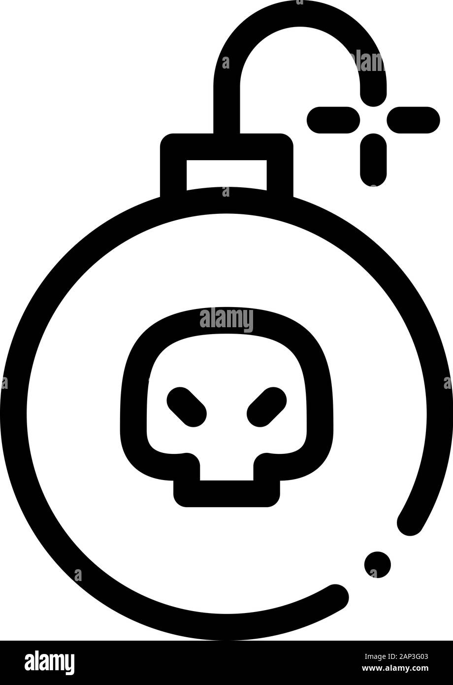 Burning Bomb Icon Vector Outline Illustration Stock Vector Image & Art ...