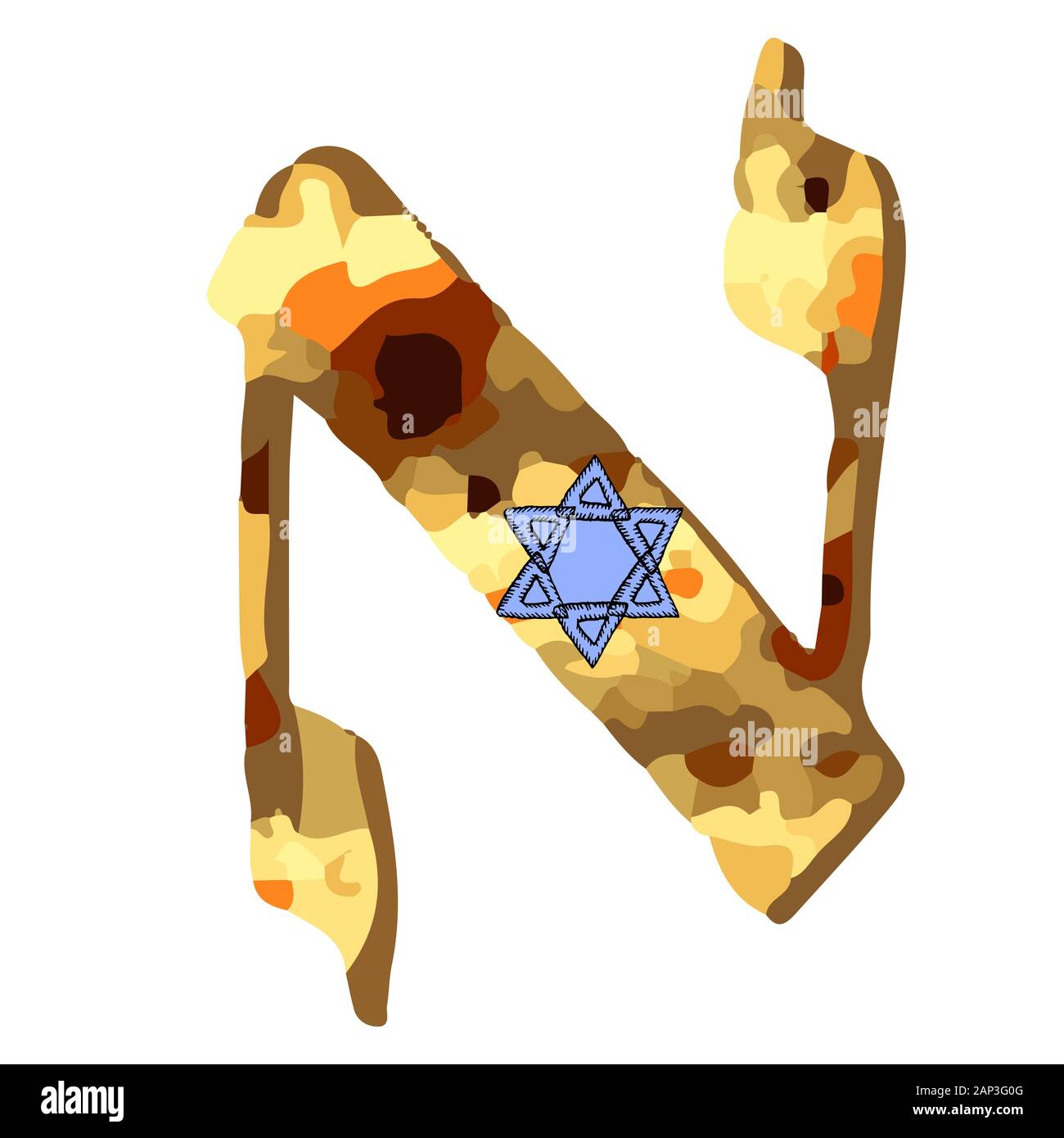 Alphabet Hebrew Passover matzah. Hebrew letter Pesach. Calligraphy font ...