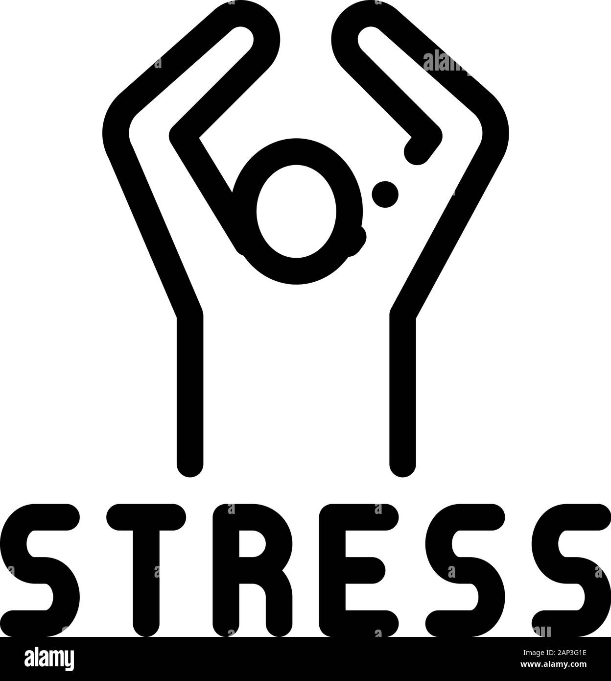 Stress Human Icon Vector Outline Illustration Stock Vector Image And Art