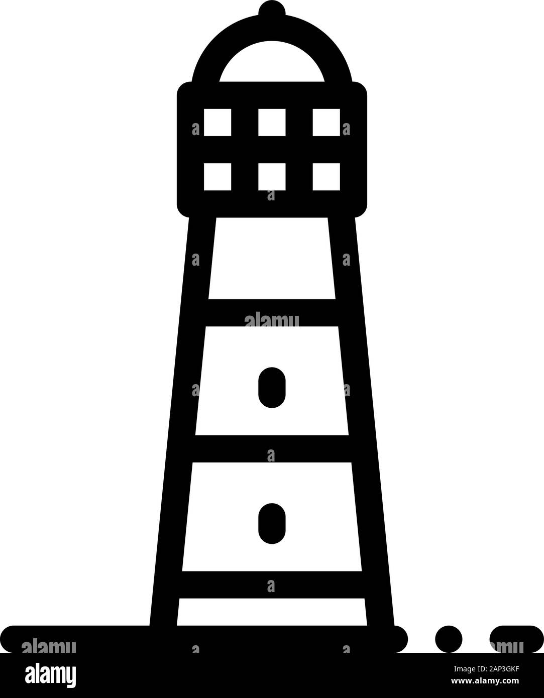 Lighthouse Icon Vector Outline Illustration Stock Vector Image & Art ...