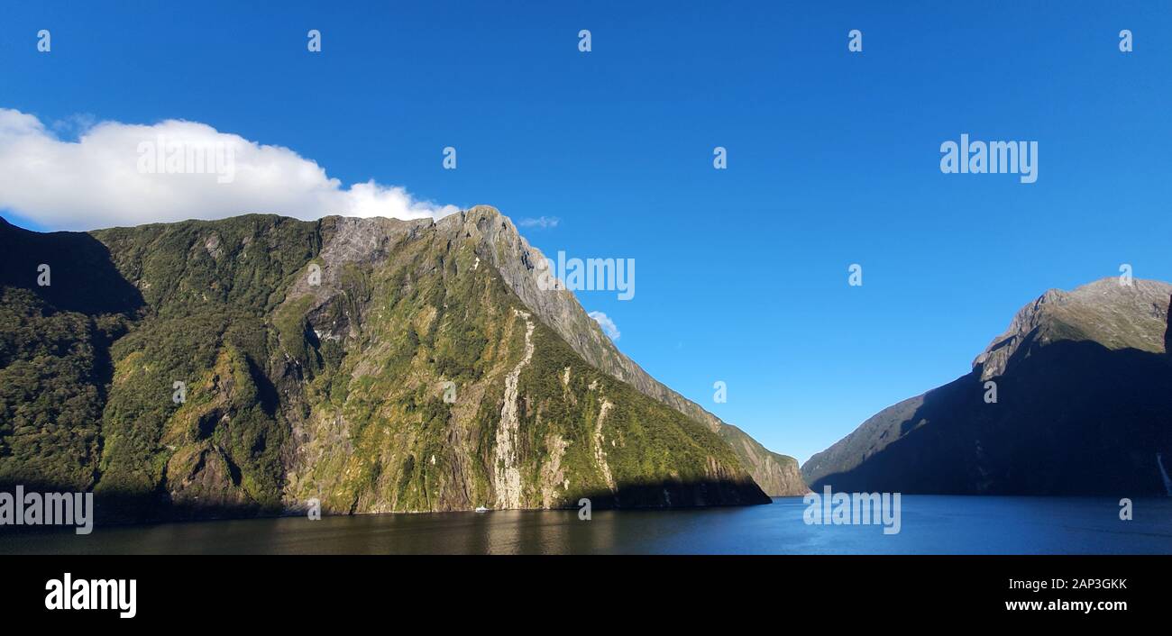 The Majestic Mountains and Dramatic Waterfalls of Milford Sound and Doubtful Sound Fjord, New ...